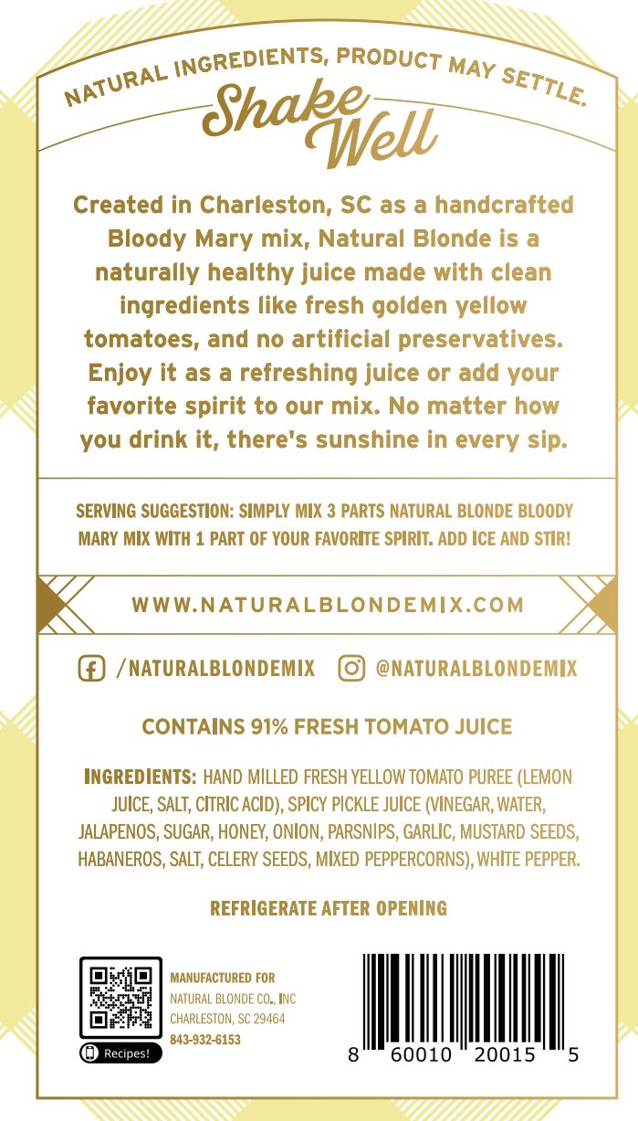 Natural Blonde Spicy Bloody Mary Mix – Natural Blonde Mix